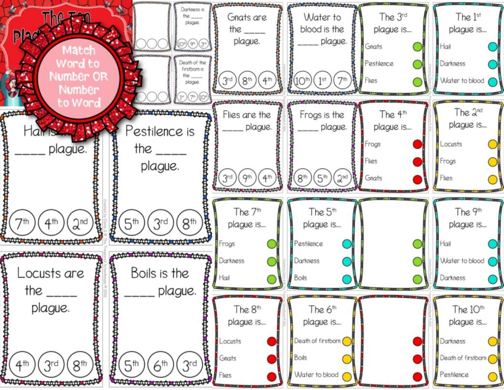 The Ten Plagues of Egypt Clip Cards | Made By Teachers