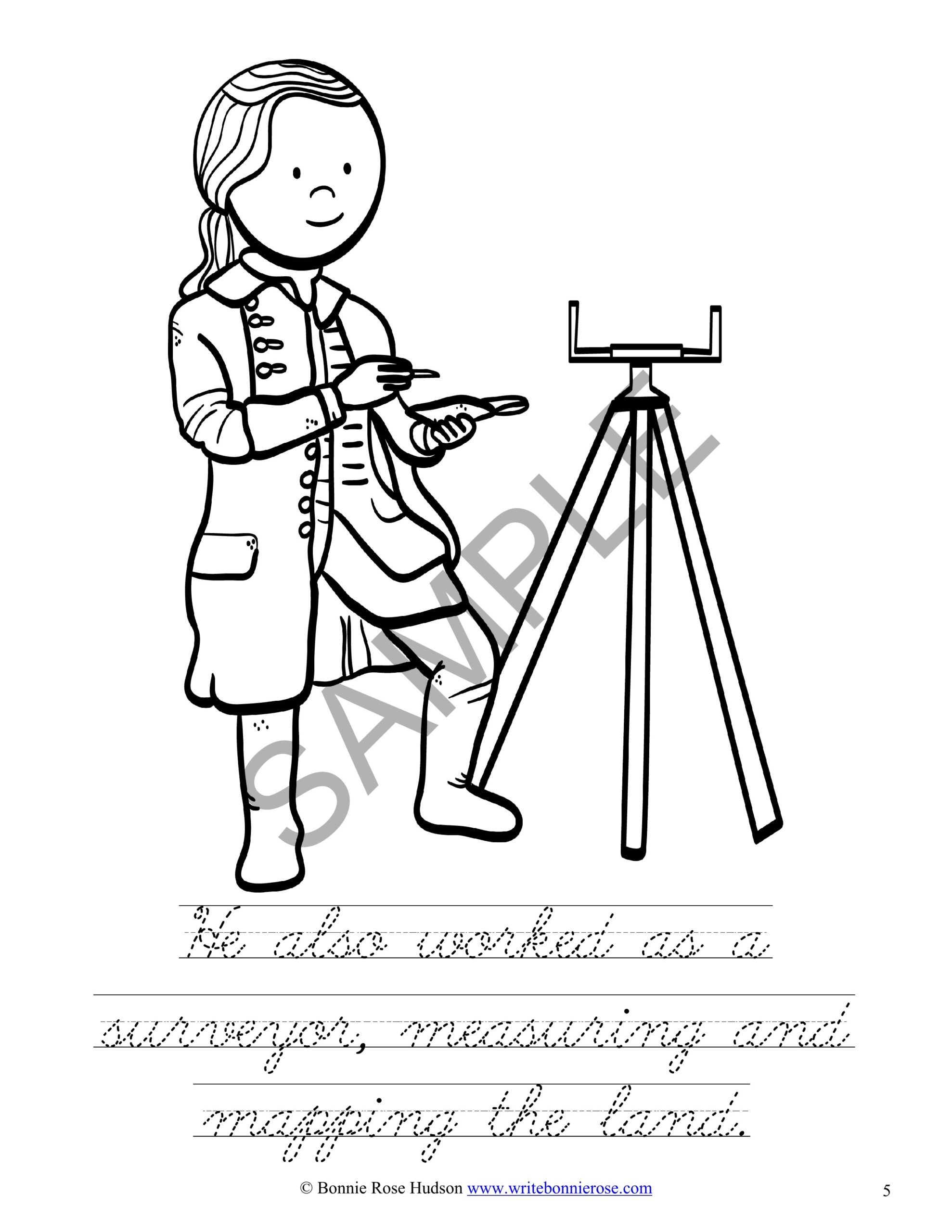 George Washington Coloring Book-Level C | Made By Teachers