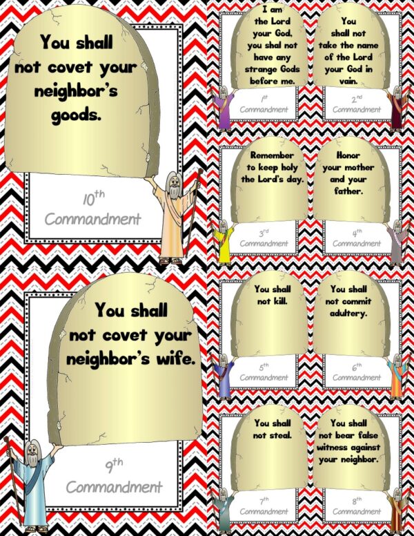 The Ten Commandments Posters - Catholic | Made By Teachers