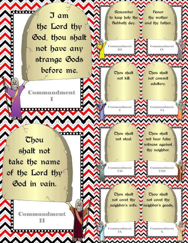The Ten Commandments Posters - Catholic | Made By Teachers