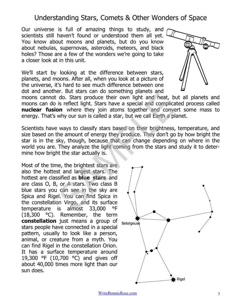 Understanding Stars, Comets & Other Wonders of Space-Learning About ...