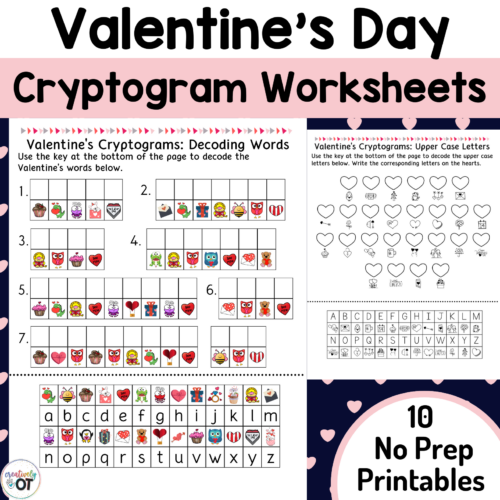 Valentine's Day Cryptogram and Decoding Worksheets | Made By Teachers