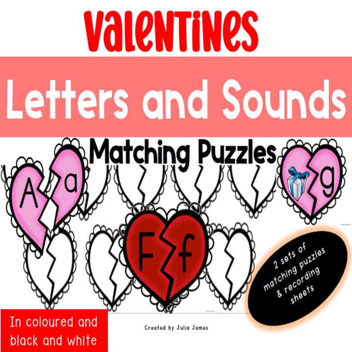 Valentines Letters and Sounds Heart puzzle | Made By Teachers