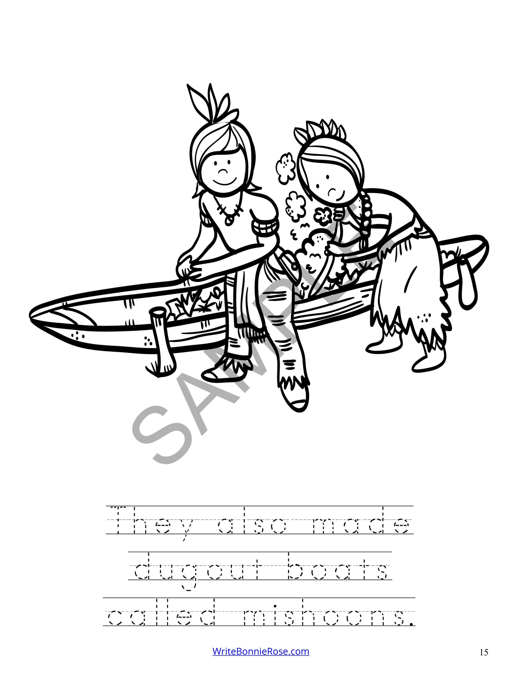 Get to Know the Wampanoag Coloring Book-Level B | Made By Teachers