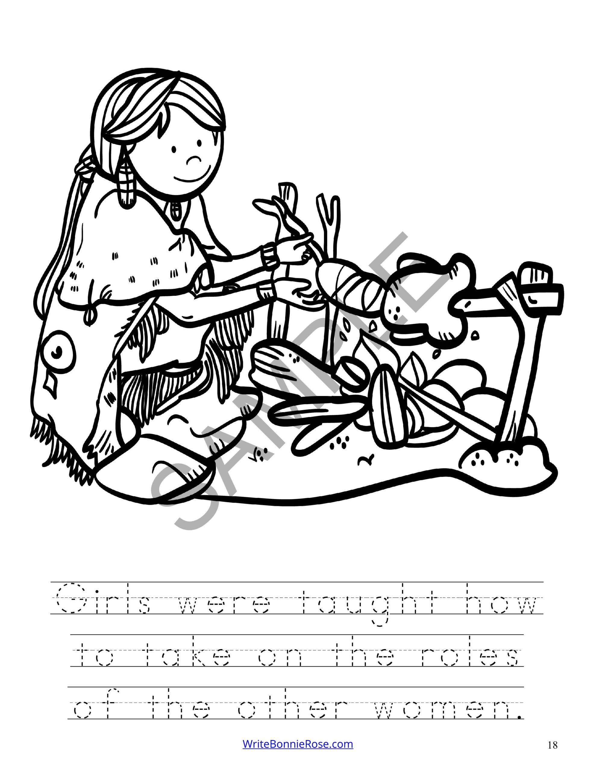 Get to Know the Wampanoag Coloring Book-Level B | Made By Teachers