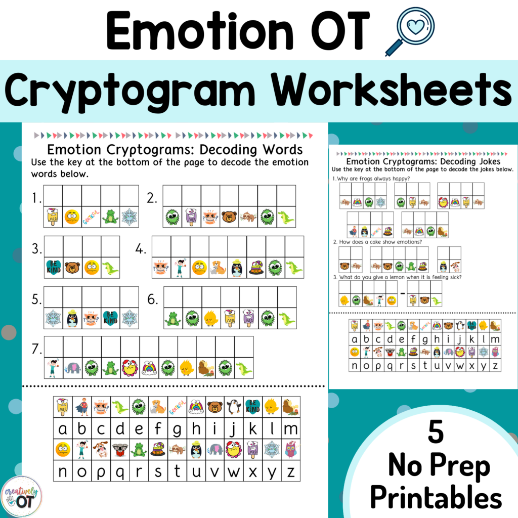 Emotions Cryptogram and Decoding Worksheets | Made By Teachers