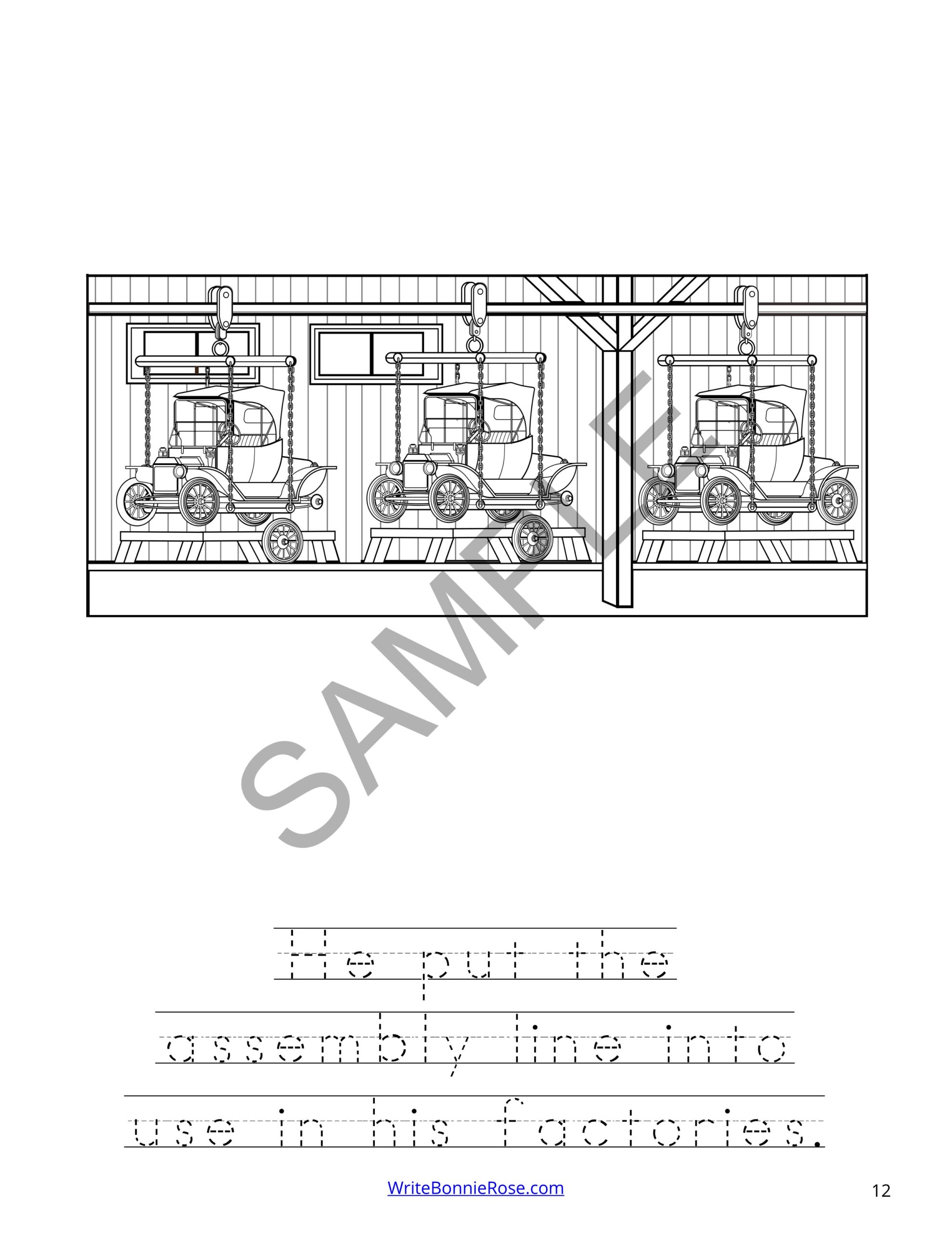 Life of Henry Ford Coloring Book-Level B | Made By Teachers