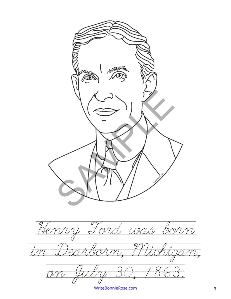 Life of Henry Ford Coloring Book-Level C | Made By Teachers