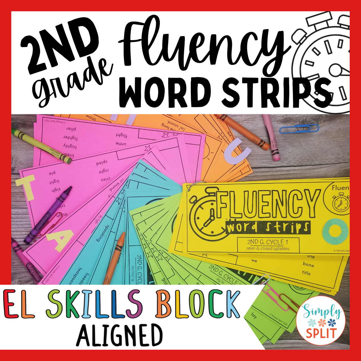 2nd Grade Fluency Word Decoding Strips Phonics Activity | EL Skills ...