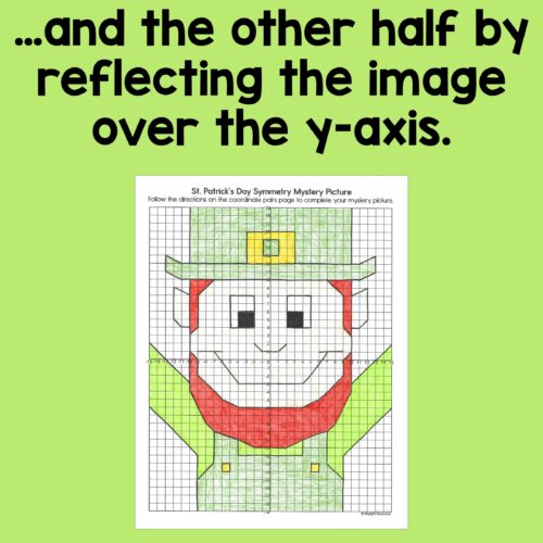 St. Patrick's Day Coordinate Plane Graphing Picture Four Quadrant ...