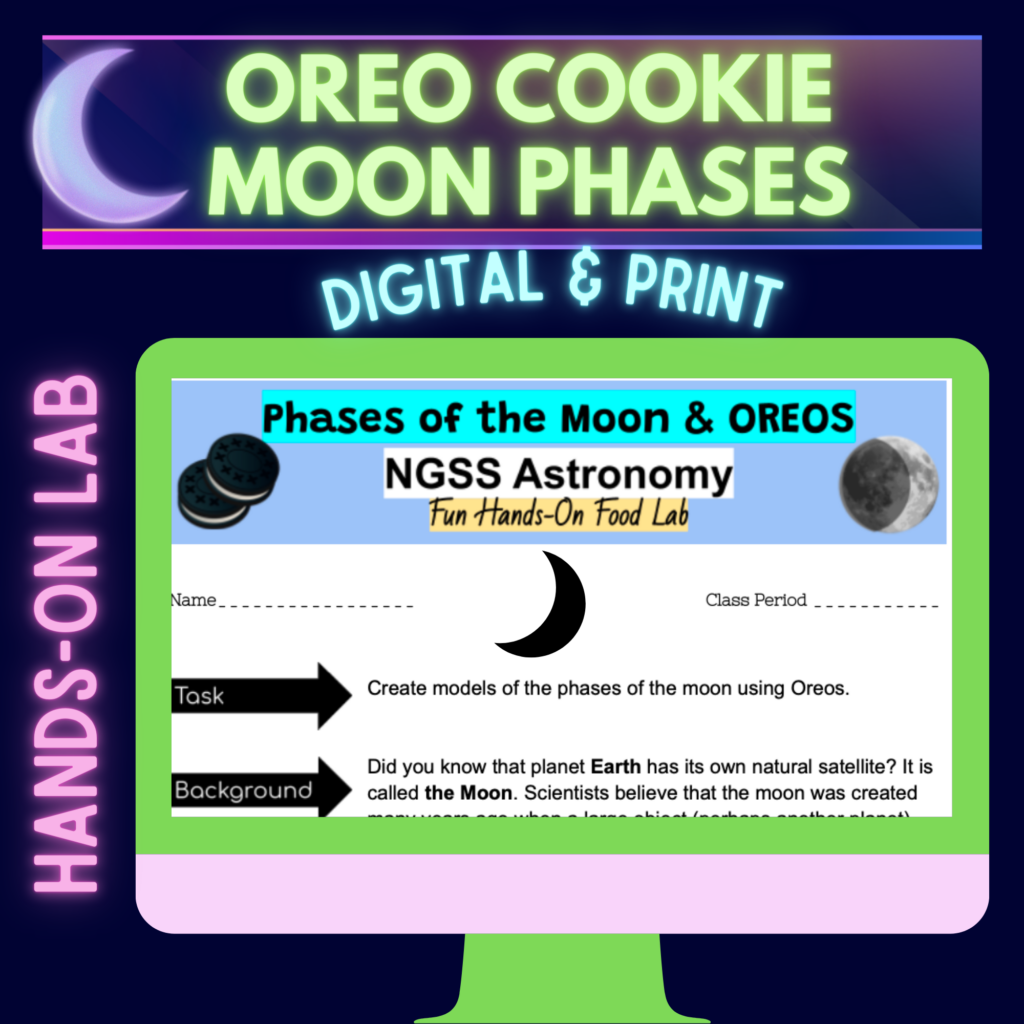 Oreo Moon Phases Hands-On Lab Middle School Astronomy Model Activity ...