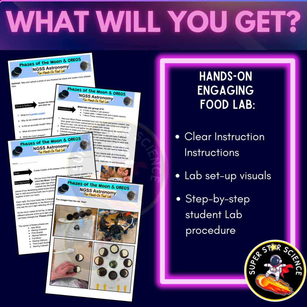Oreo Moon Phases Hands-On Lab Middle School Astronomy Model Activity ...