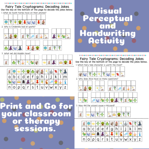 Fairy Tale Cryptogram and Decoding Worksheets | Made By Teachers