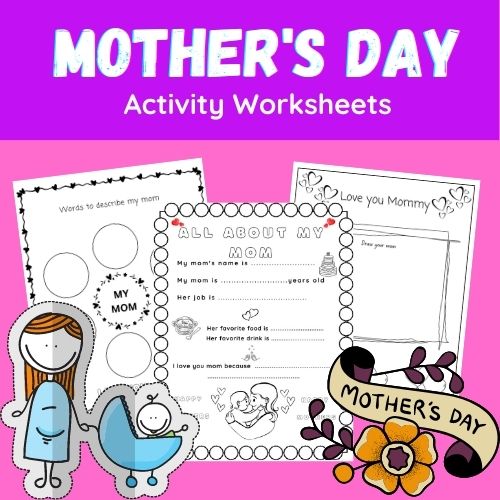 All About Mom / Mother's Day Activity Worksheets /Kids Questionnaire ...