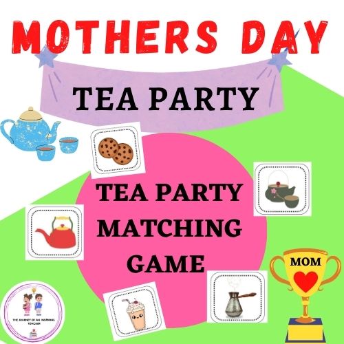 Mother's Day Tea Party Matching Game / Tea Party Matching Cards | Made ...