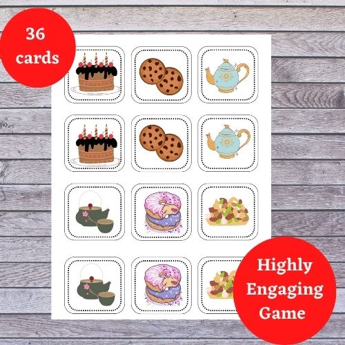 Mother's Day Tea Party Matching Game / Tea Party Matching Cards | Made ...