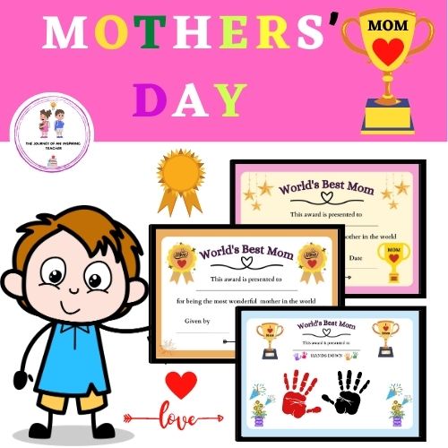 Mom's Certificate / Mother's Day personlized gift / Handprint Craft ...