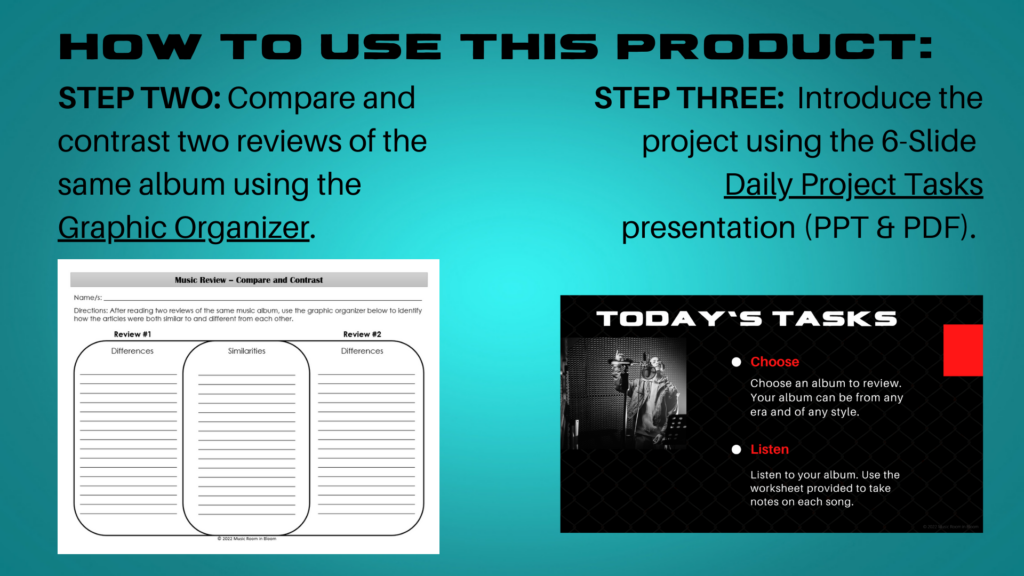 MUSIC REVIEW PROJECT for Middle and High School | Made By Teachers