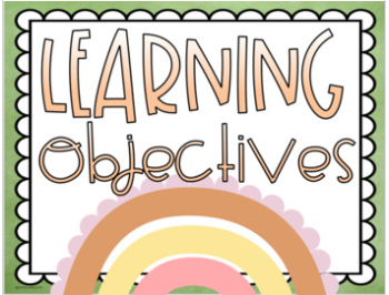Learning Objectives Bulletin Board Display Posters Boho Rainbow Theme ...
