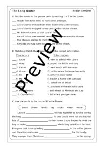 Laura Ingalls Wilder "The Long Winter" worksheets | Made By Teachers