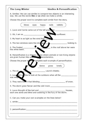 Laura Ingalls Wilder "The Long Winter" worksheets | Made By Teachers
