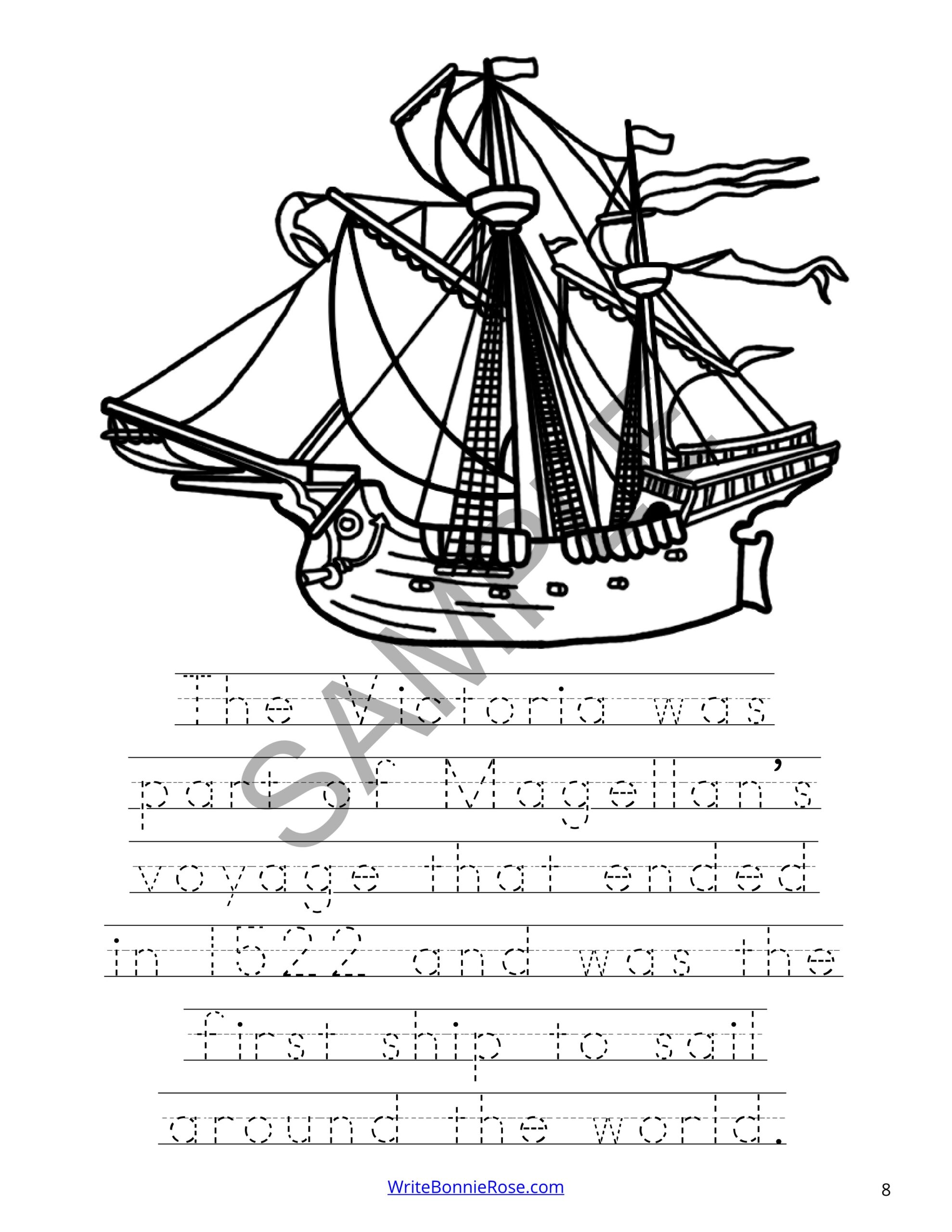 History at Sea Coloring Book-Level B | Made By Teachers