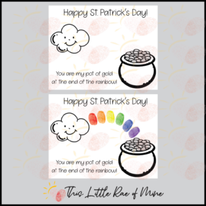 Rainbow - Pot of gold - St Patrick's Day Printable - handprint Art ...