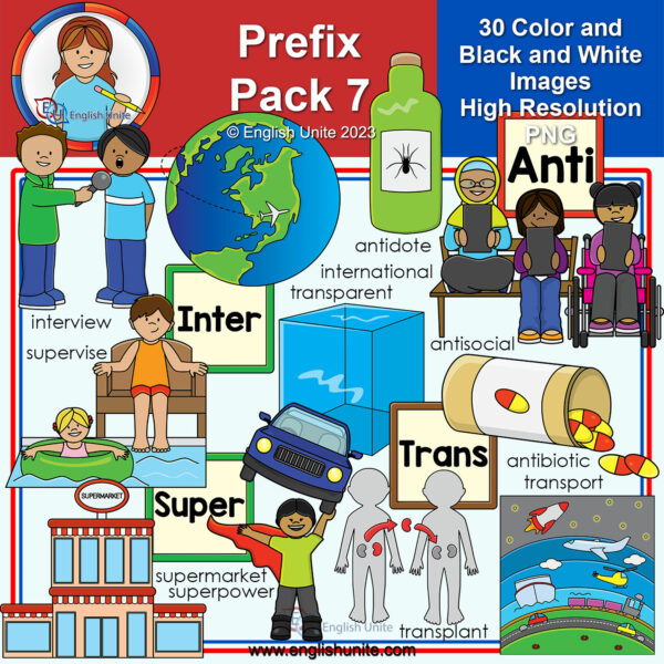 Clip Art - Prefix Super Bundle | Made By Teachers