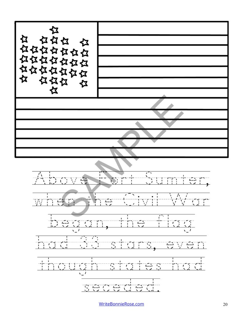 History of Flags in America Coloring Book-Level B | Made By Teachers