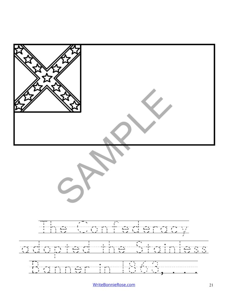 History of Flags in America Coloring Book-Level B | Made By Teachers