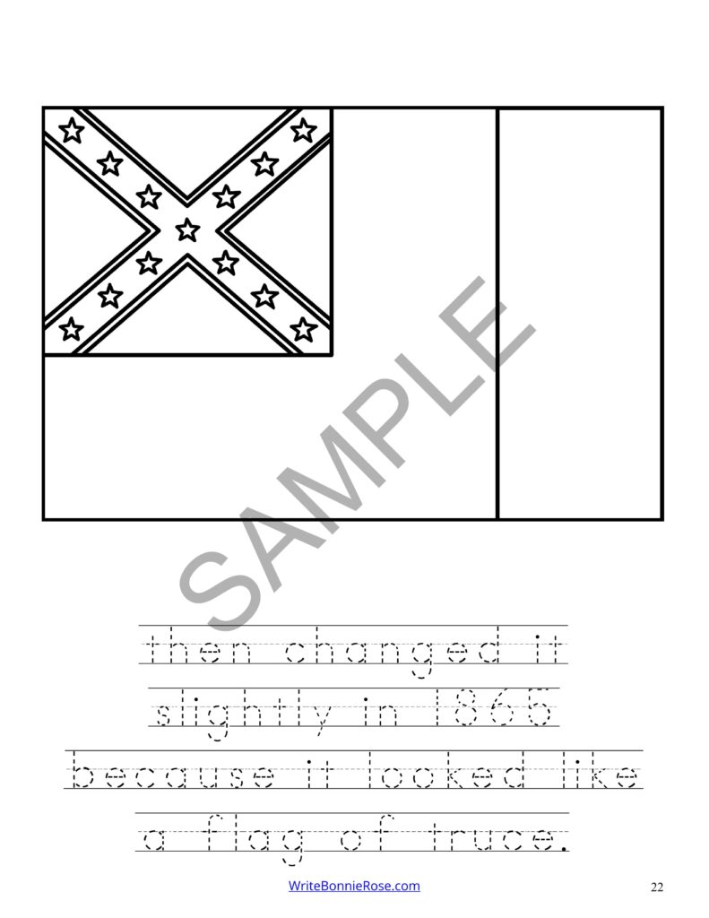 History of Flags in America Coloring Book-Level B | Made By Teachers