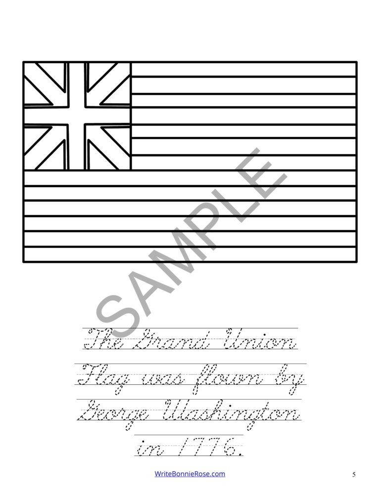 History of Flags in America Coloring Book-Level C | Made By Teachers