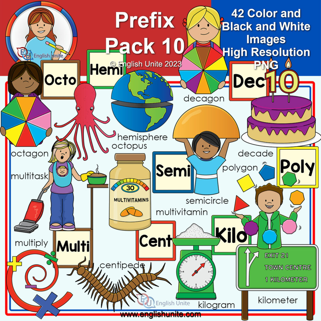 Clip Art - Prefix Super Bundle | Made By Teachers