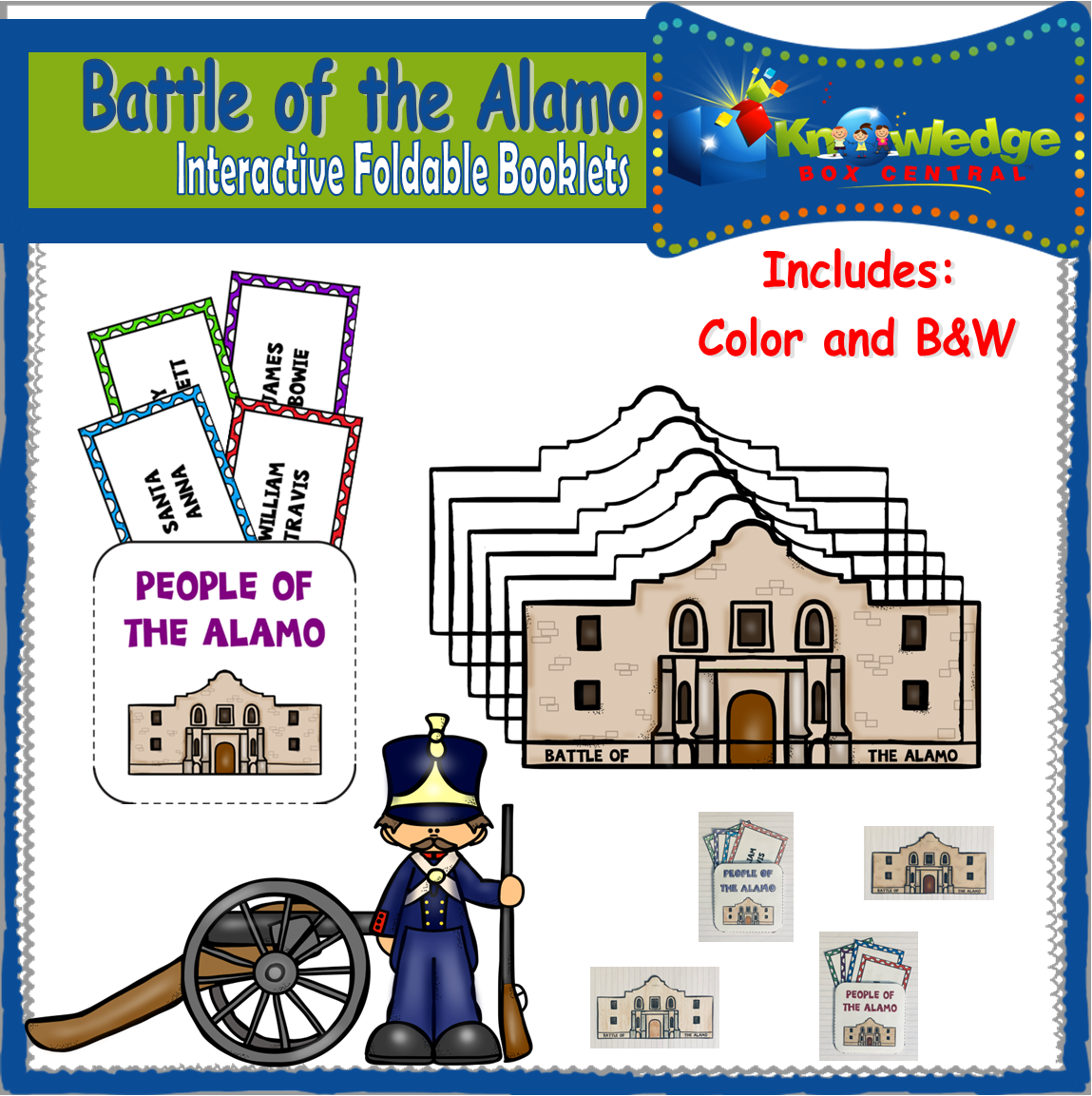 Battle of the Alamo Interactive Foldable Booklets | Made By Teachers