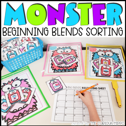 Beginning Blends Sorting - Monsters | Made By Teachers