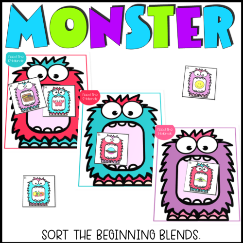 Beginning Blends Sorting - Monsters | Made By Teachers