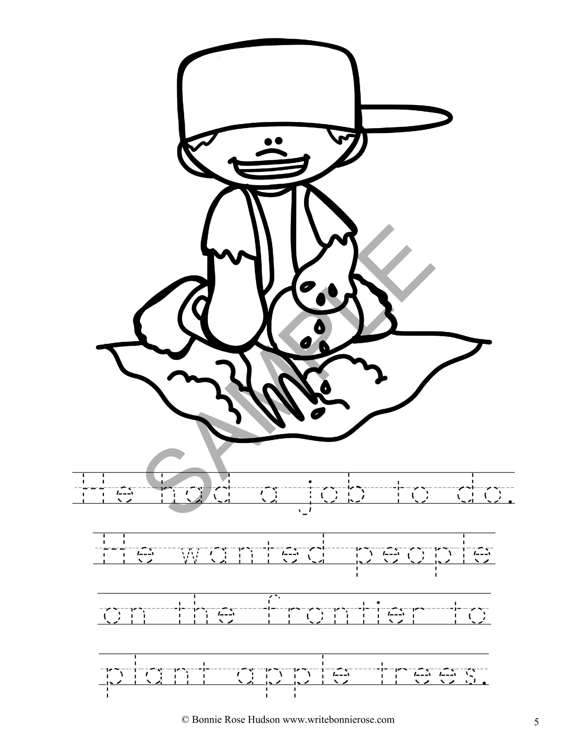 Johnny Appleseed and the Fruits of the Spirit Coloring Book-Level B ...