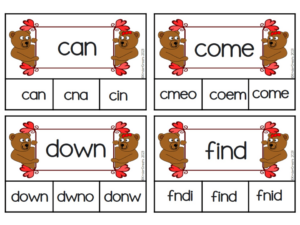 Valentines Sight Word Clip Cards | Made By Teachers