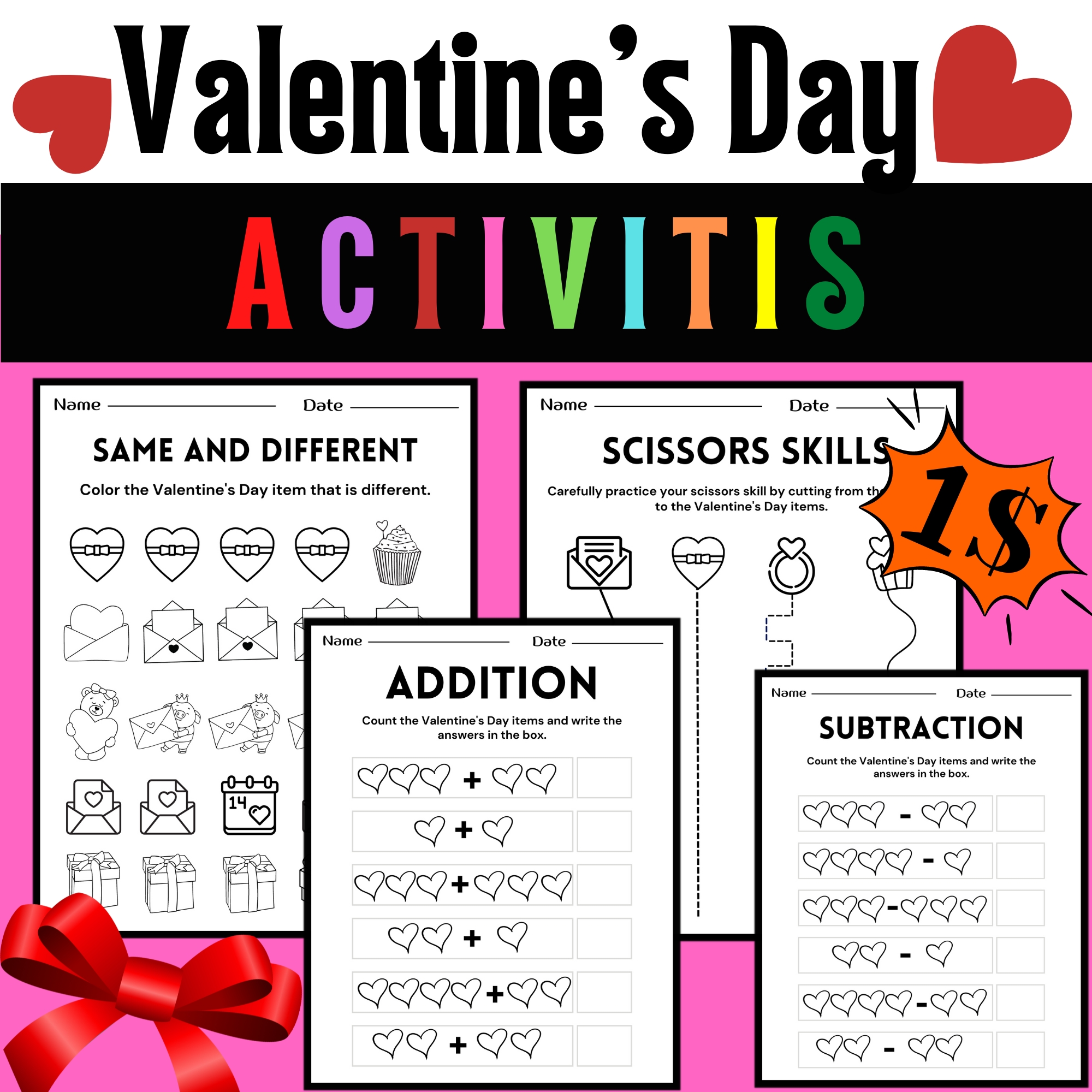 Valentine's Day Activities | February Coloring Sheets | February Games ...