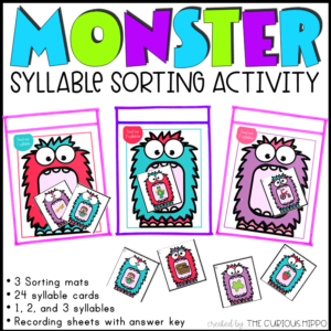 Syllable Sorting Monsters | Made By Teachers