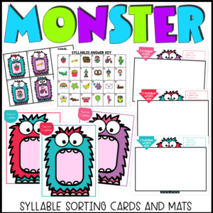 Syllable Sorting Monsters | Made By Teachers