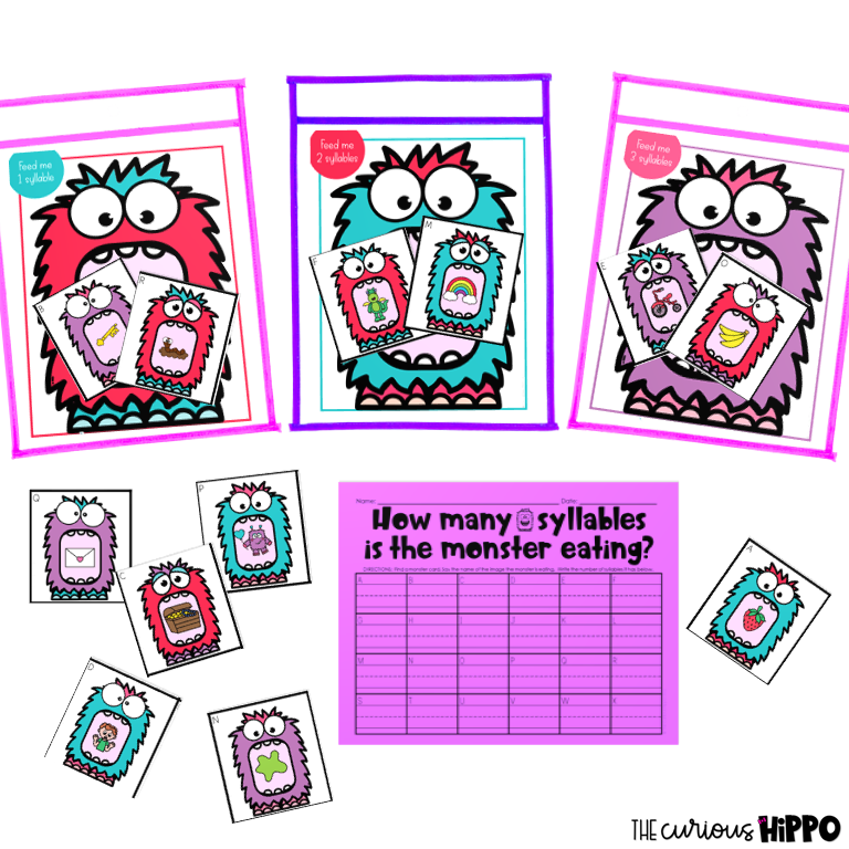 Syllable Sorting Monsters | Made By Teachers