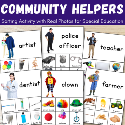 Community Helpers Sort for Preschool and Special Education | Labor Day ...