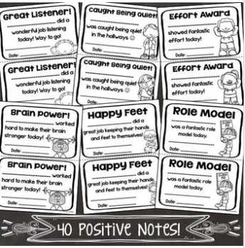 Positive Notes Home Parent Teacher Communication Forms Handouts ...
