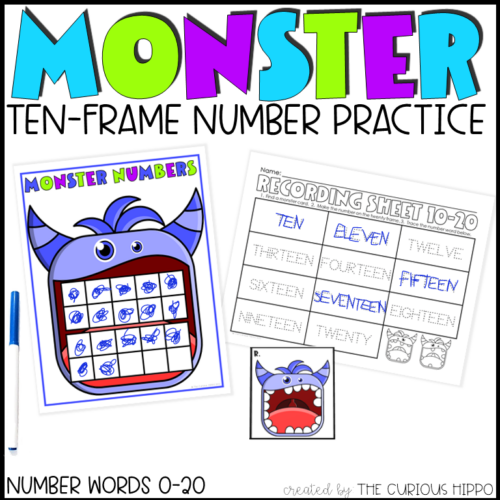 Ten Frames Number Practice - Monsters | Made By Teachers