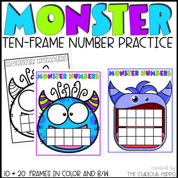 Ten Frames Number Practice - Monsters | Made By Teachers