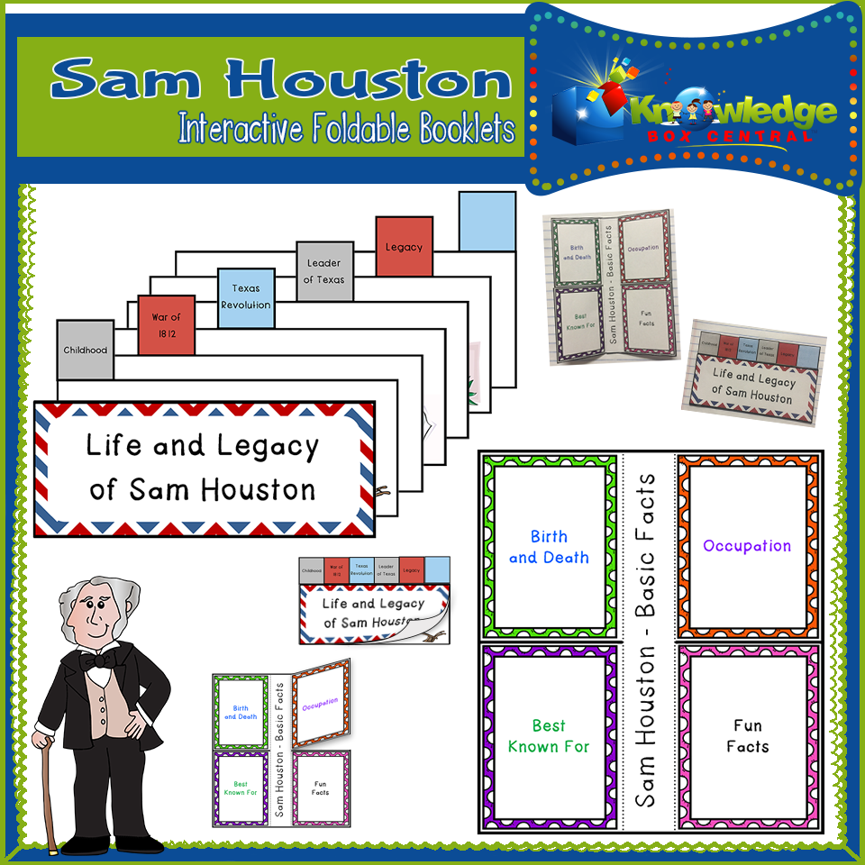 Sam Houston Interactive Foldable Booklets | Made By Teachers