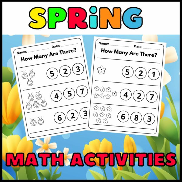 Math in the Springtime Kindergarten Worksheets - Fun Worksheets for ...