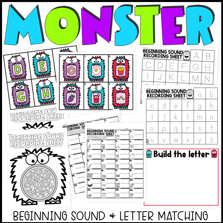 Beginning Sounds Matching - Monsters | Made By Teachers