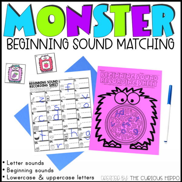 Beginning Sounds Matching - Monsters | Made By Teachers
